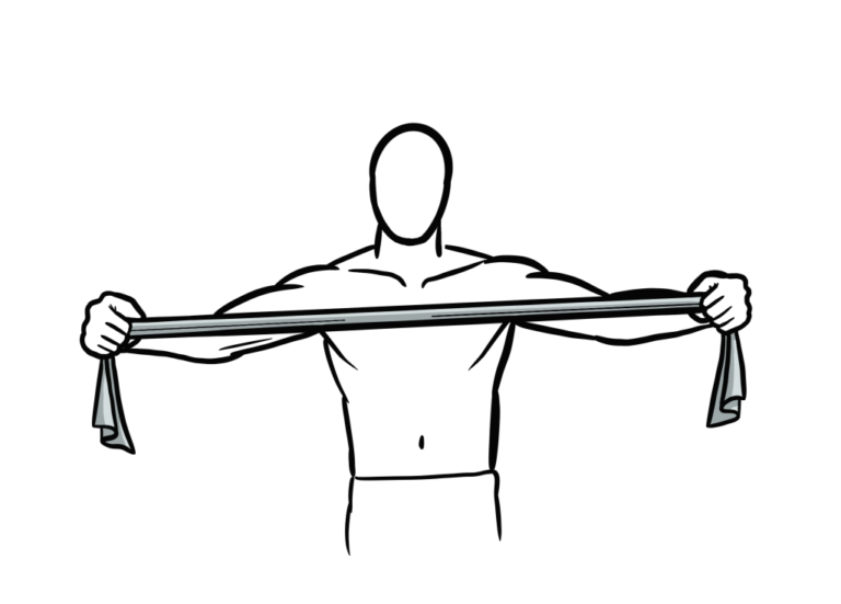 (VIDEO) ️ Posterior fly with resistance band: “T” – exer-pedia